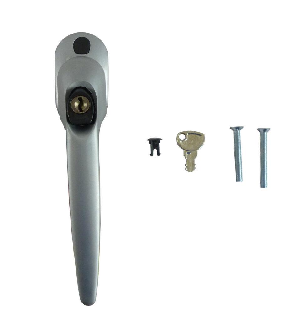 Trojan Hardware Sparta Tilt & Turn Satin Silver Window Handle 40mm ...