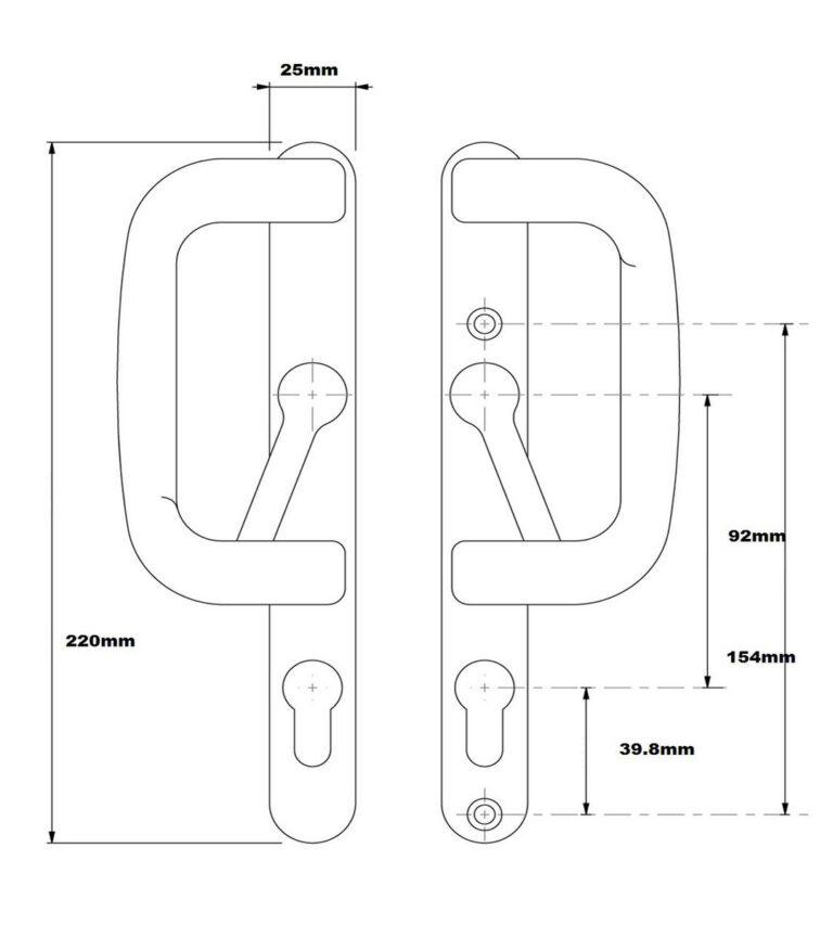 Trojan Patio Handle Gold - Sealco Scotland