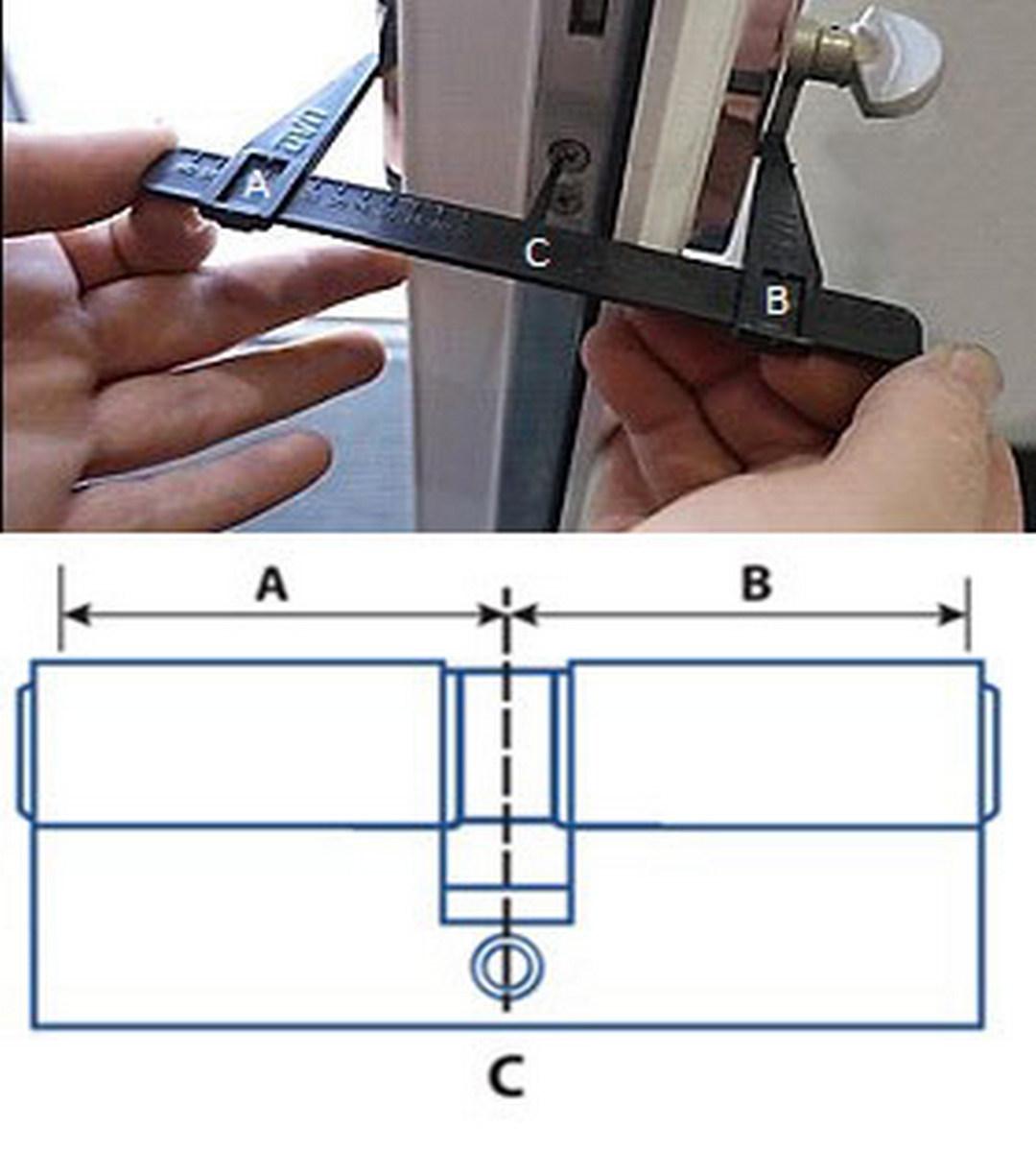 UAP Euro Profile Cylinder Lock - Measuring Gauge - Sealco Scotland