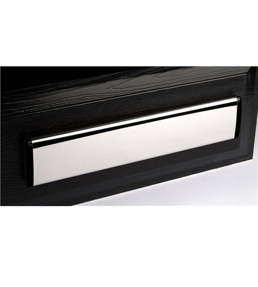 Trojan Unicorn Letterplate 12'' Polished Chrome 20-40mm - Sealco Scotland