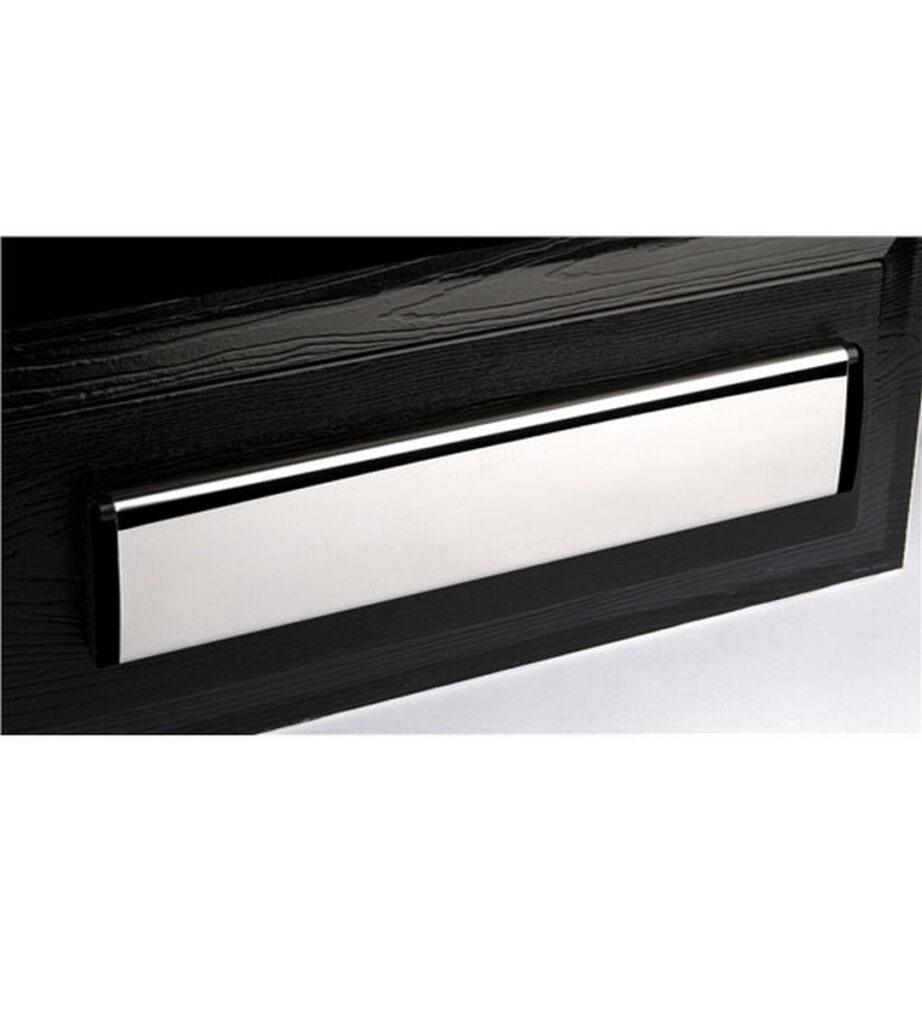 Trojan Unicorn Letterplate 12'' Polished Chrome 20-40mm - Sealco Scotland