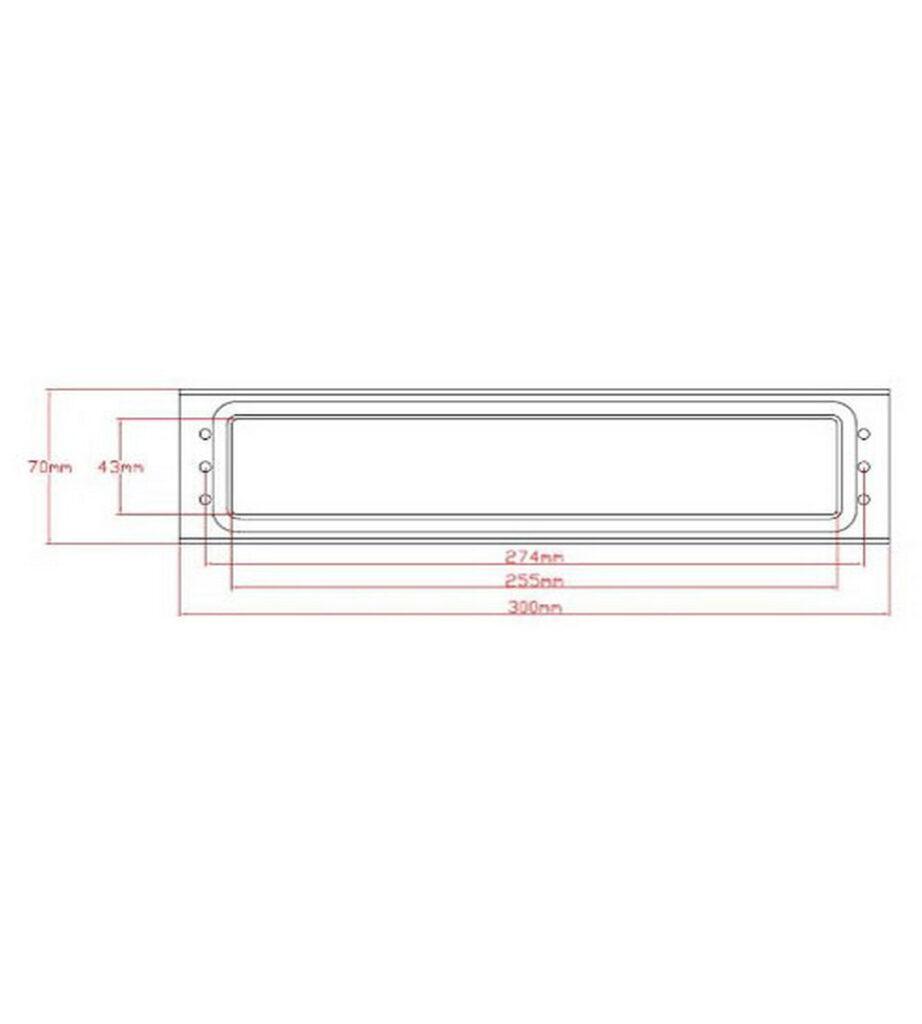 Trojan Unicorn Letterplate 12'' Polished Chrome 20-40mm with Chrome ...