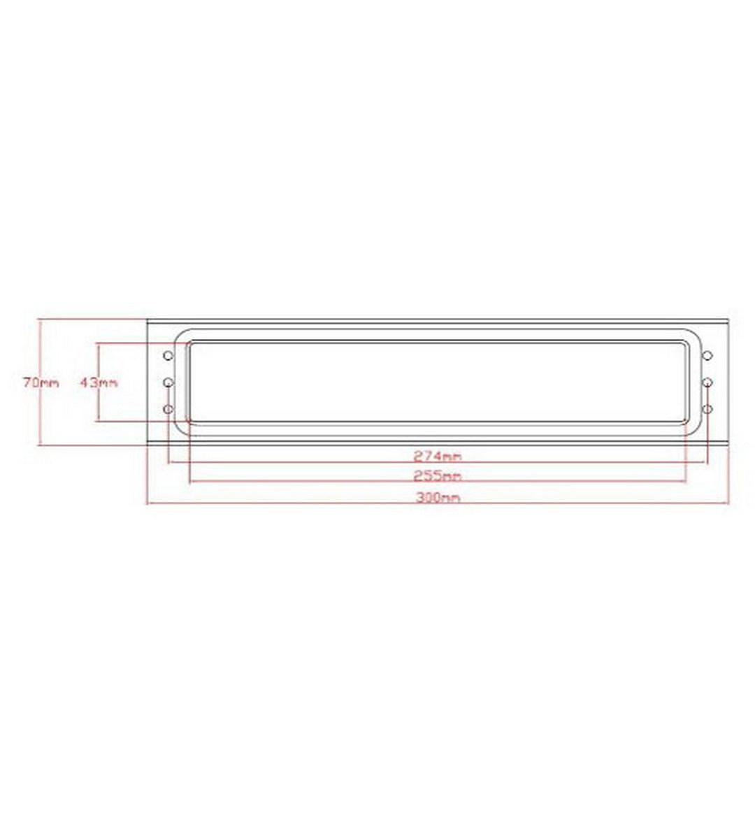 Trojan Unicorn Letterplate 12'' Polished Chrome 20-40mm with Chrome ...