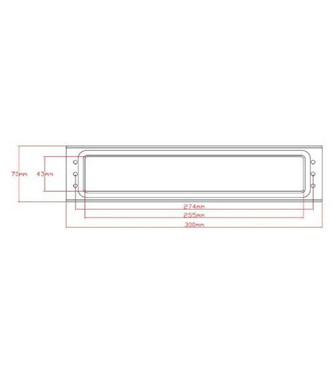 Trojan Unicorn Letterplate 12'' Satin Silver 20-40mm - Sealco Scotland