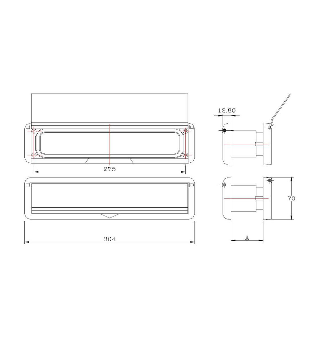 Yale P204 12'' Flapmaster Letterplate White 20/40 - Sealco Scotland