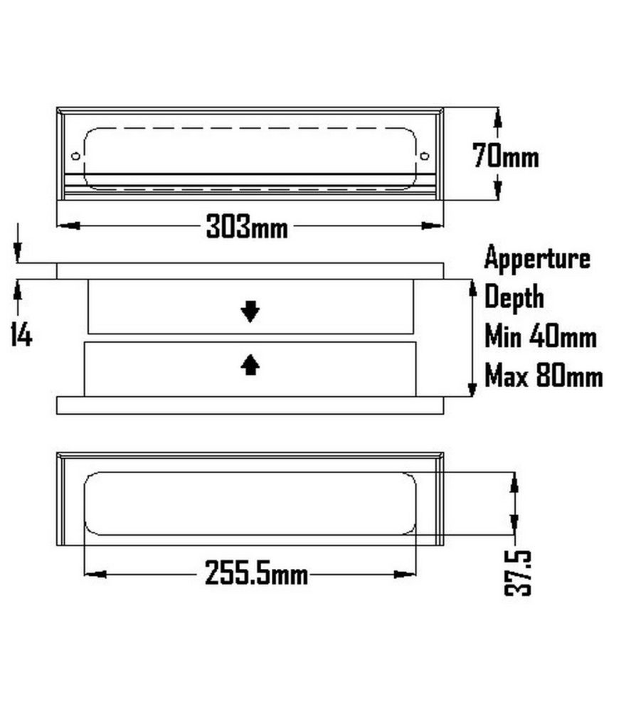 Yale P209 12'' Postmaster Letterplate Gold 40/80 - Sealco Scotland
