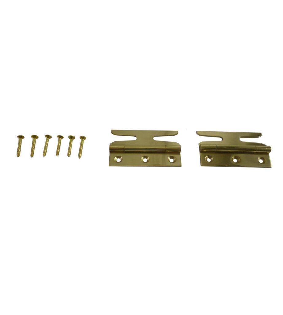 189 Solid Brass Simplex Hinges (pair) Polished Brass - Sealco Scotland