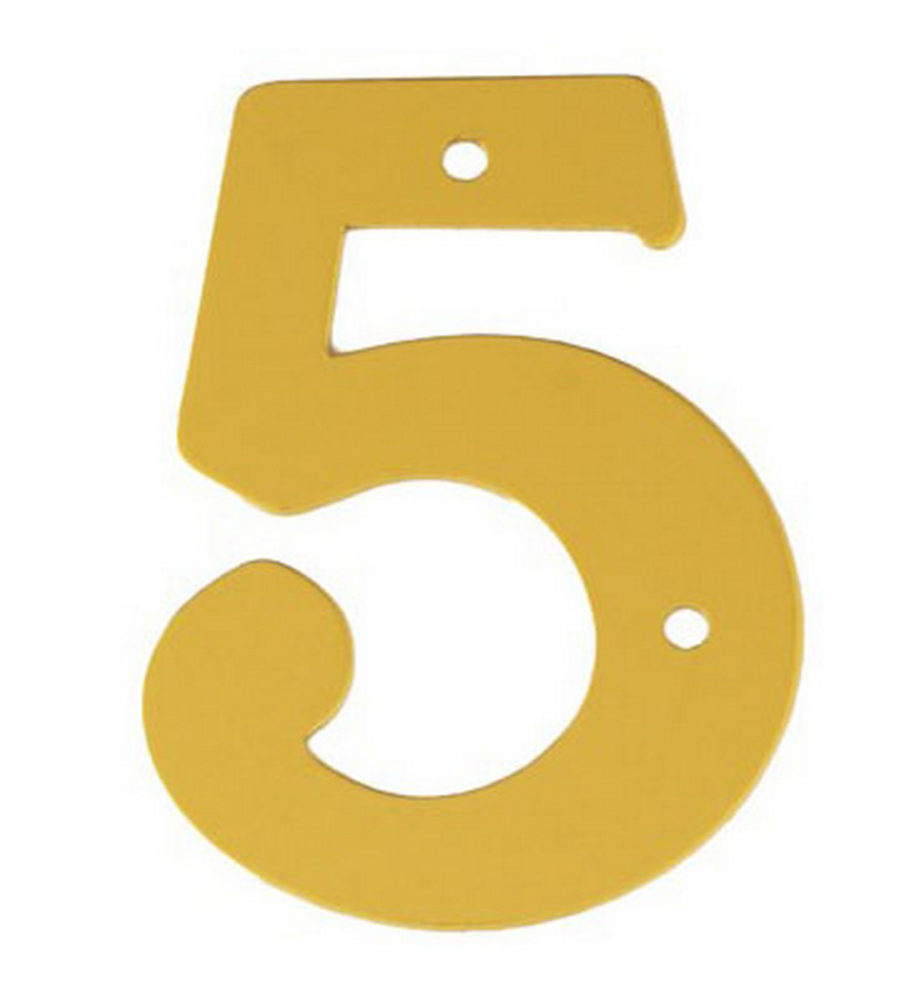 2'' Gold Anodised Numeral 5 - Sealco Scotland