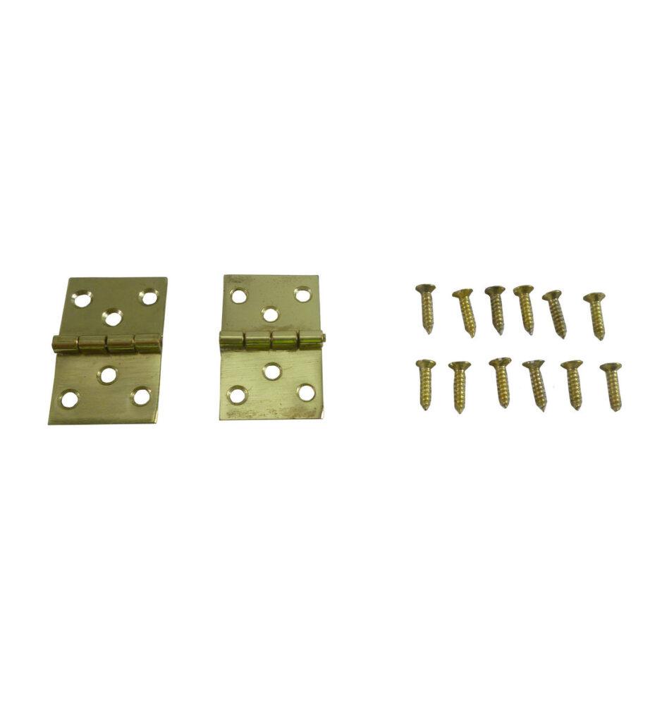 216 Baton Rod Hinge Polished Brass (pair) - Sealco Scotland