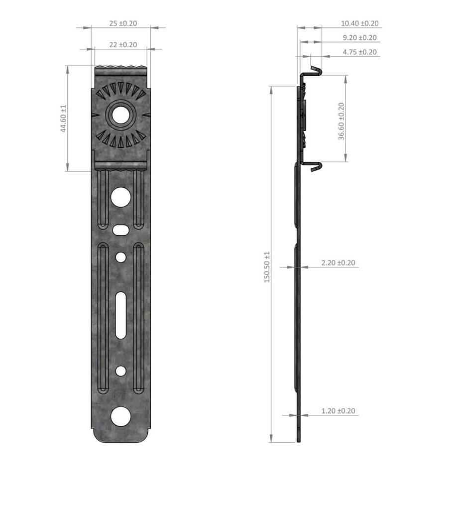 Profile 22 Optima Window Fixing Clips 150mm (Box of 250) - Sealco Scotland