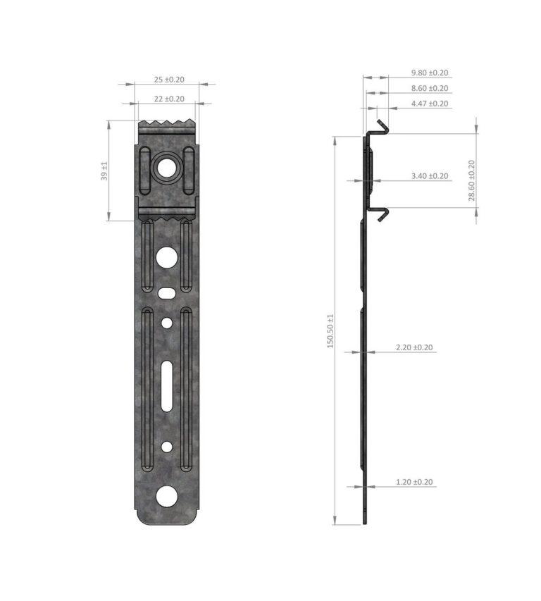 Rehau Total 70 Window Fixing Clips 150mm (Box of 250) - Sealco Scotland