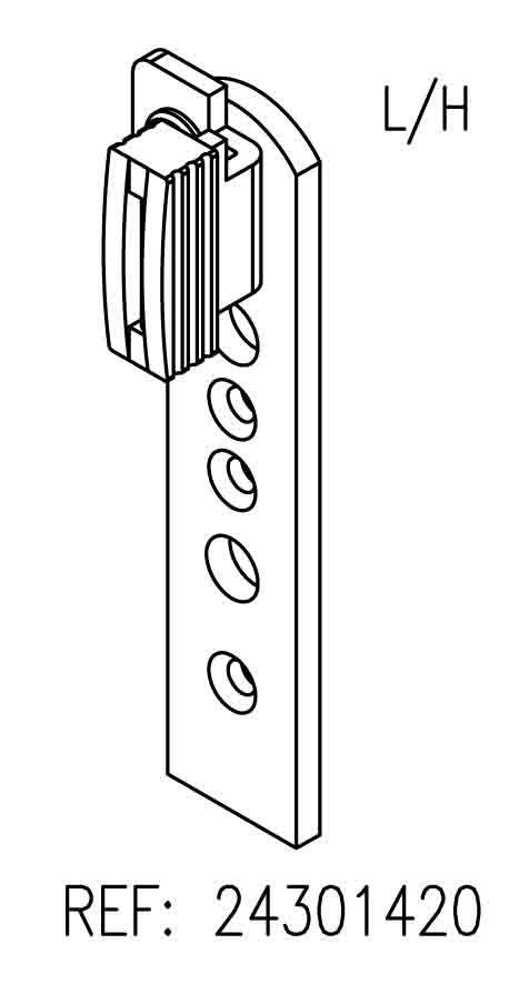 Yale Type B Top-glider Left Hand to suit Top Turn Window Hinges (EACH ...