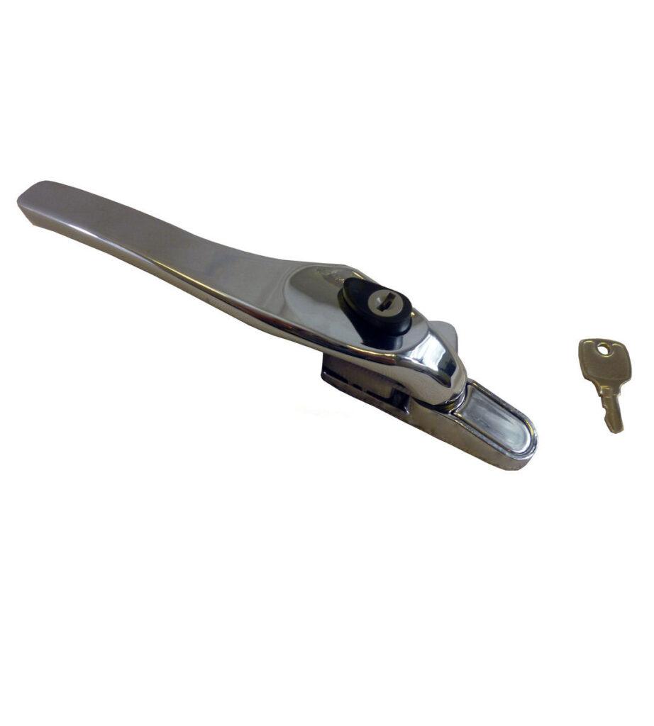 Sealco Timber Cockspur Window Handle Locking Polished Chrome Right Hand ...