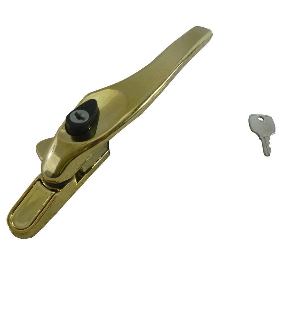 Sealco Timber Cockspur Window Handle Locking Gold Left Hand - Sealco ...