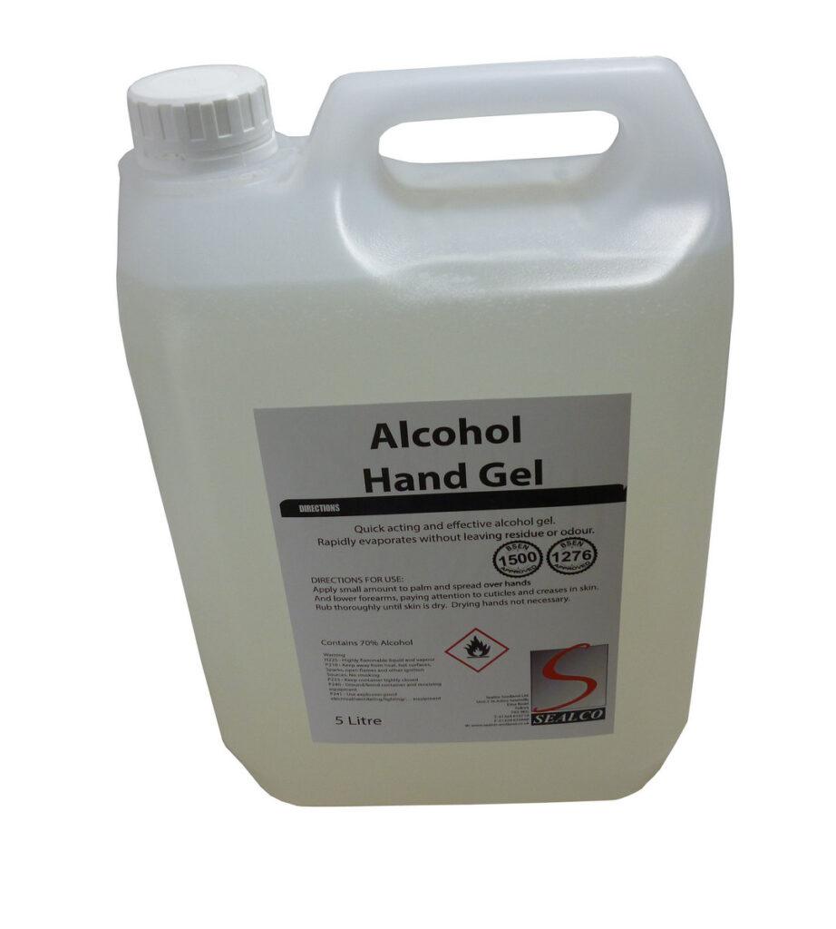 70% Alcohol Hand Gel 5 Ltr - Sealco Scotland