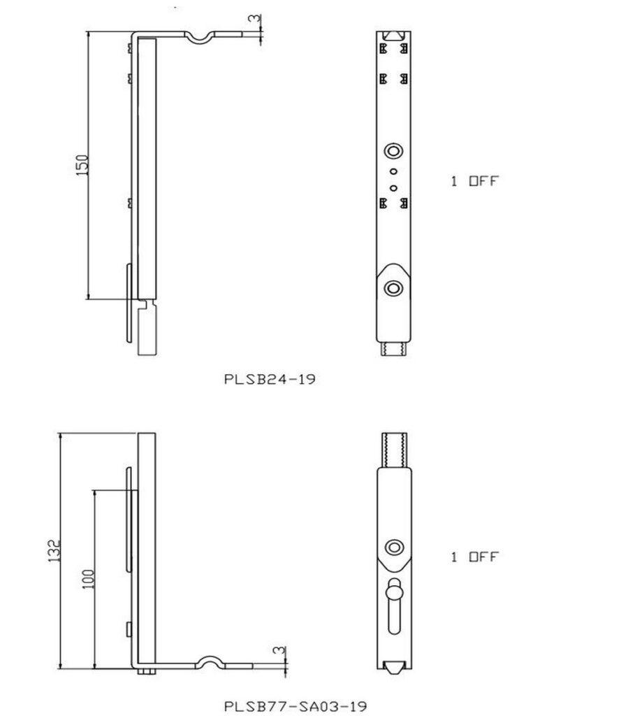 Lockmaster PLSB88 Small Top & Bottom Shootbolt - Sealco Scotland
