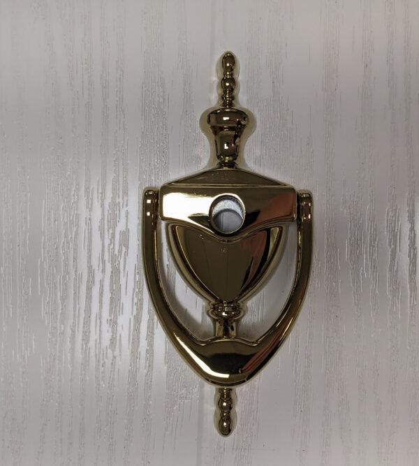 Endurance Urn Door Knocker with Spy Hole Prime Gold - Sealco Scotland